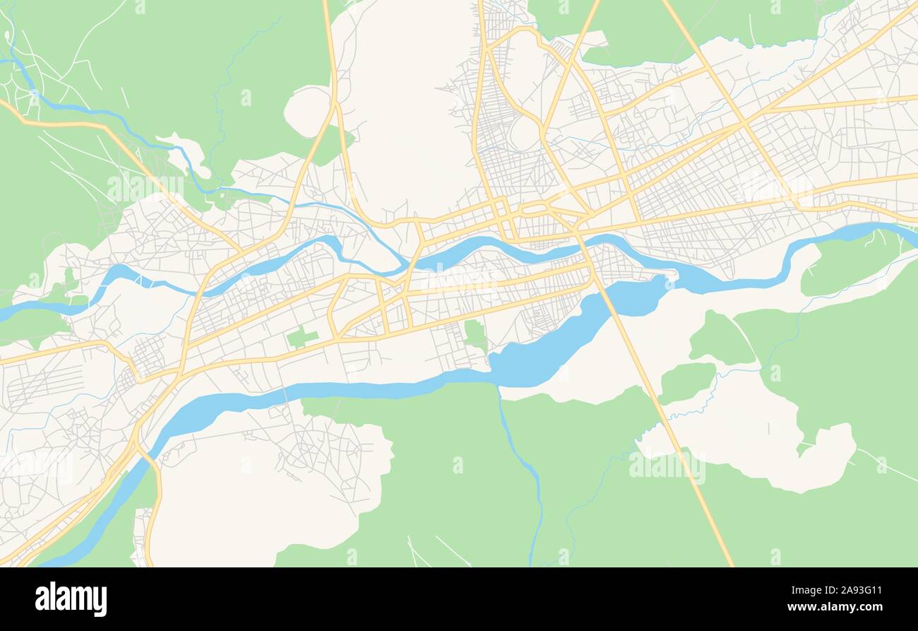 Printable street map of Maroua, Cameroon. Map template for business use ...