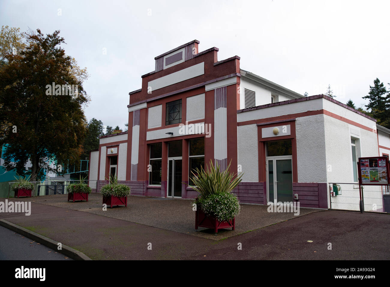Architecture of a former building of the town hall of Bourbon Lancy in ...
