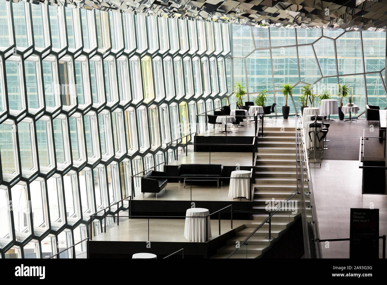 Geodesic interior of Harpa Concert Hall and Conference Centre a modern ...
