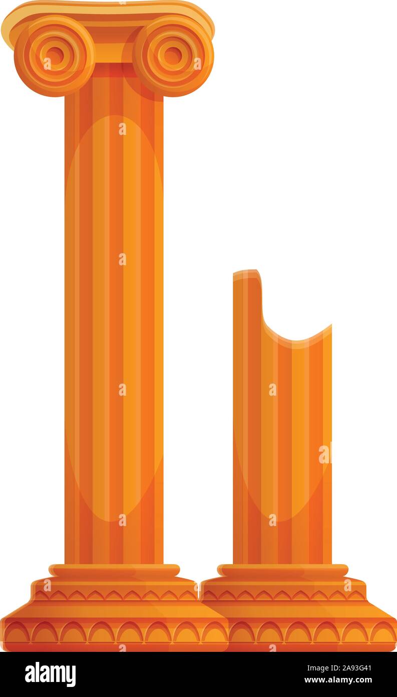 Ancient columns icon. Cartoon of ancient columns vector icon for web ...