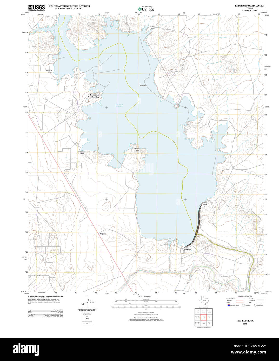Map of red bluff hi-res stock photography and images - Alamy