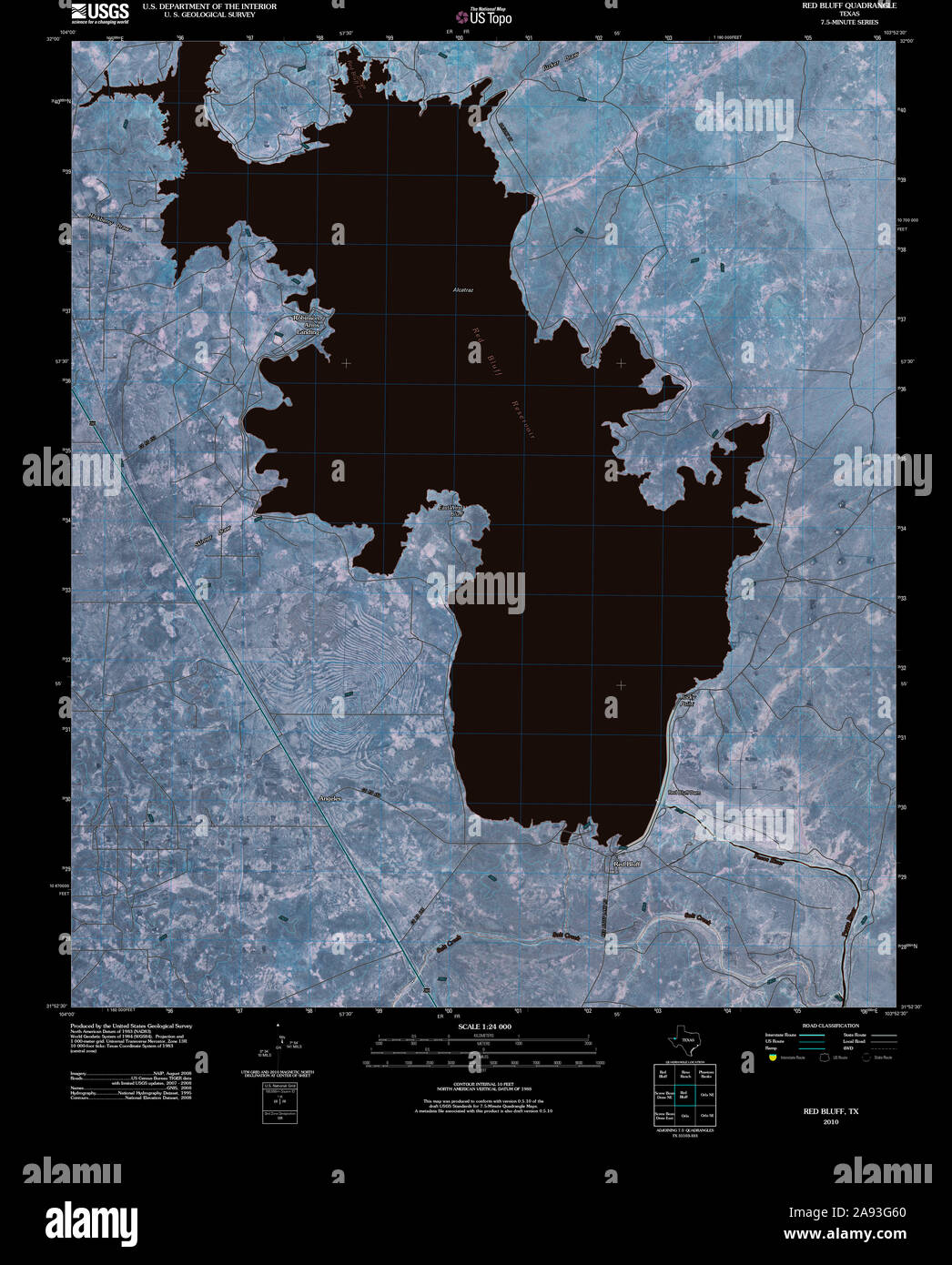 Map of red bluff hi-res stock photography and images - Alamy