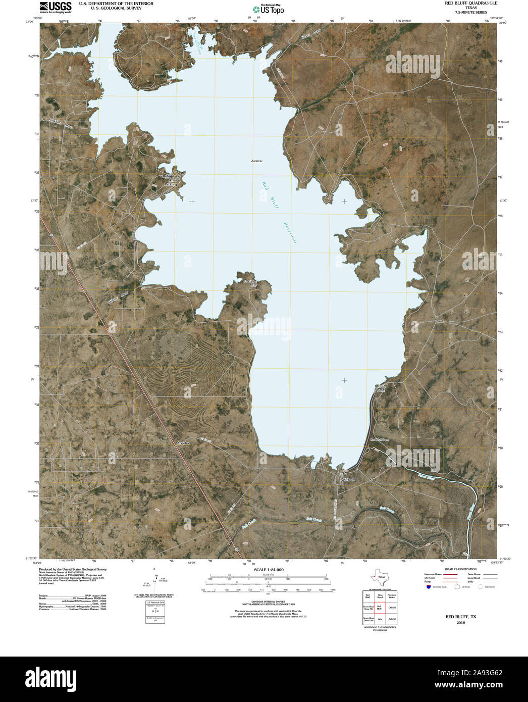 Map of red bluff hi-res stock photography and images - Alamy