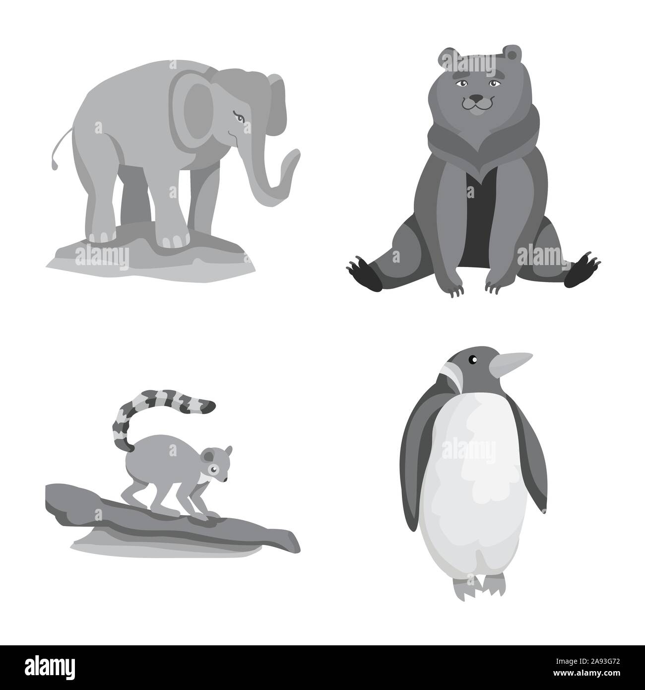 Vector design of zoo and park logo. Collection of zoo and animal vector ...