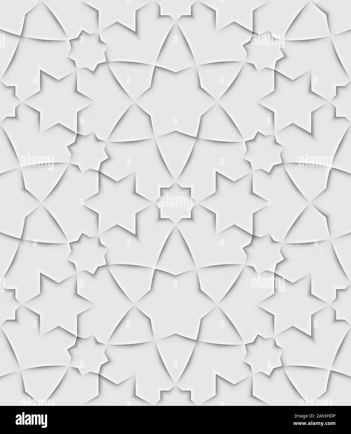 Seamless islam pattern with gloral tiled cells made from shadows and ...