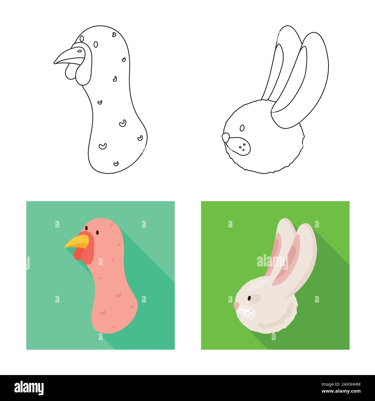 Vector design of agriculture and breeding logo. Collection of ...