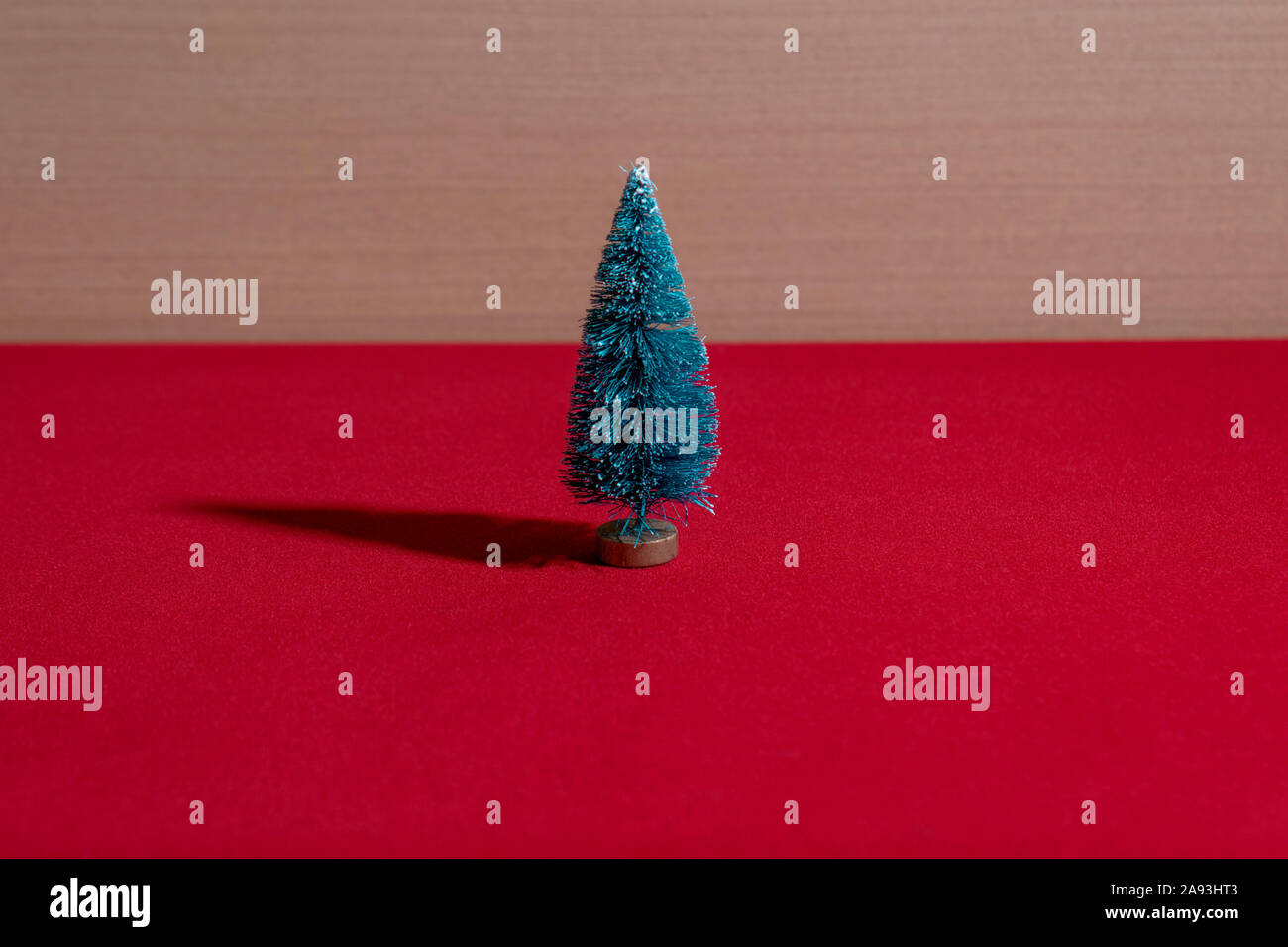 Fake Christmas tree on the red carpet Stock Photo - Alamy