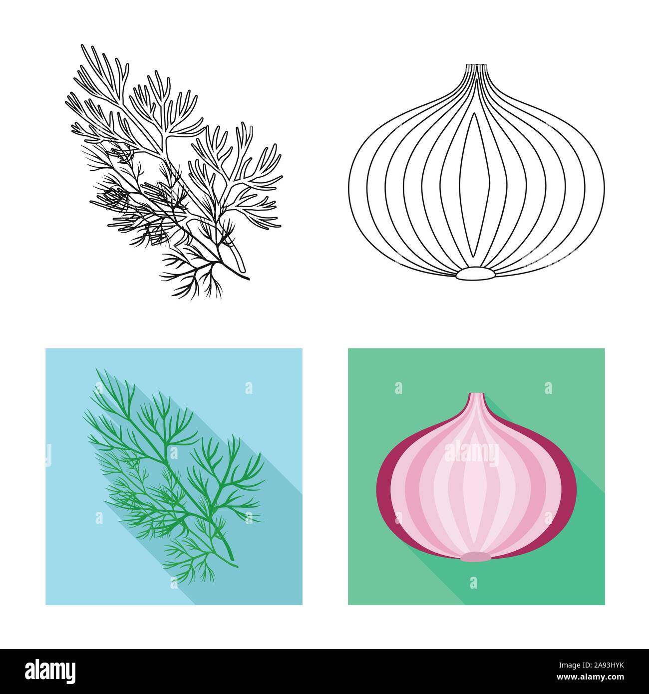 Vector design of taste and product icon. Set of taste and cooking stock ...