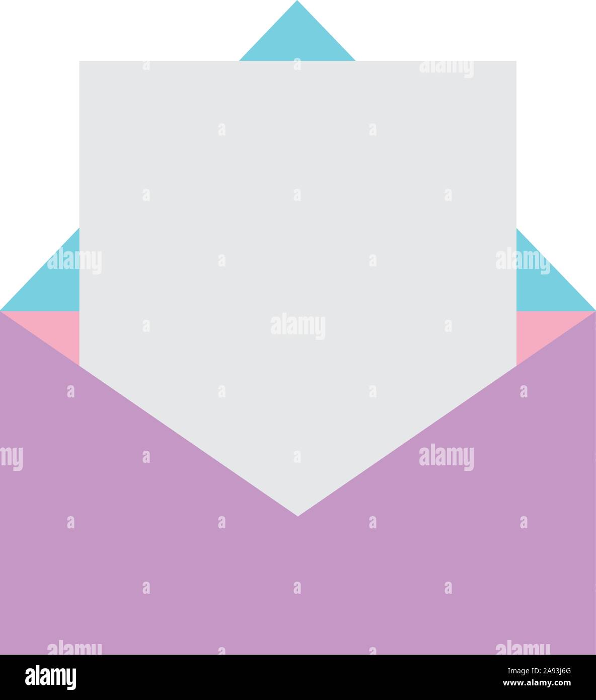 open envelope letter message courier vector illustration Stock Vector ...