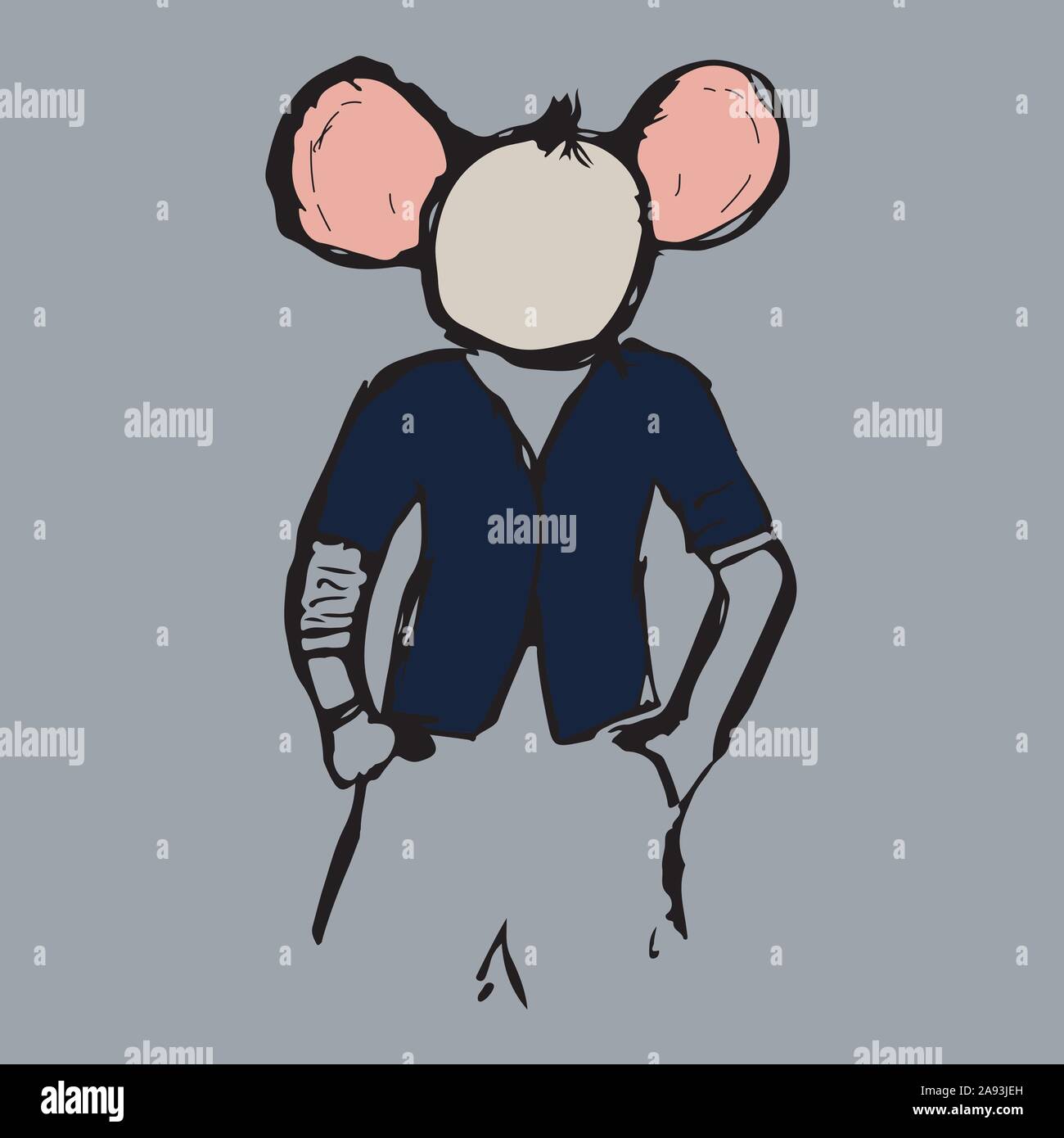 Hand sketch illustration of rat hand drawn mouse Stock Vector Image ...