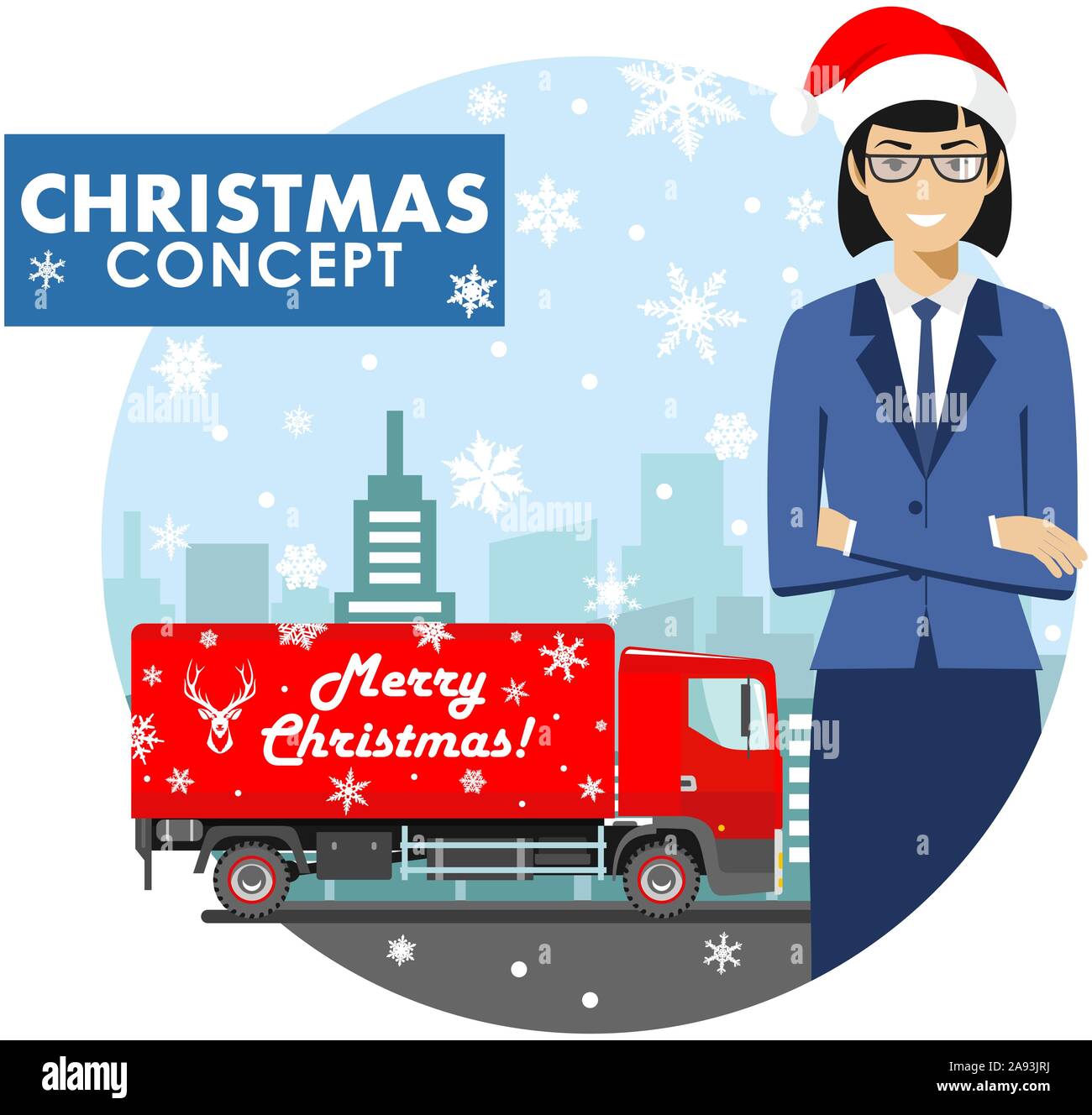 New year concept woman Stock Vector Images - Alamy