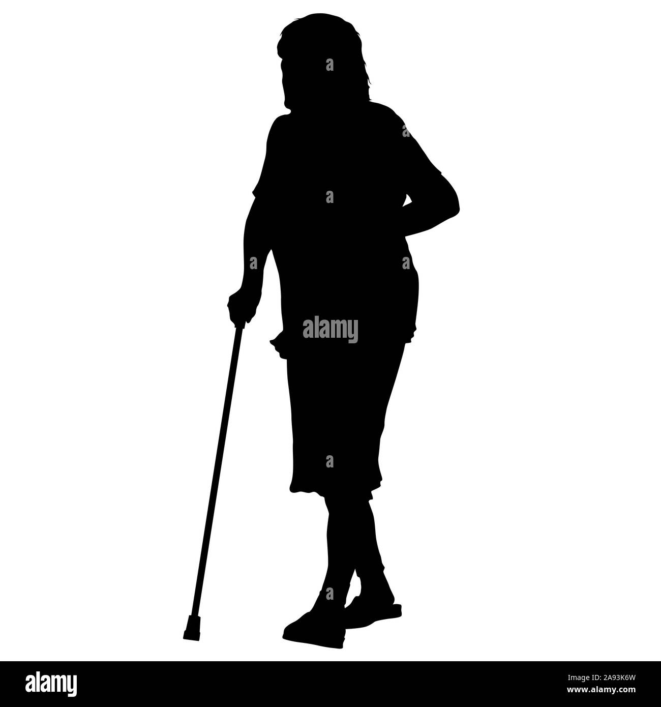 Vector disabled elderly people Cut Out Stock Images & Pictures - Alamy
