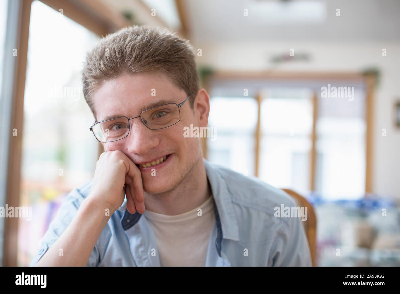 Boy with Anxiety Disorder at home Stock Photo - Alamy
