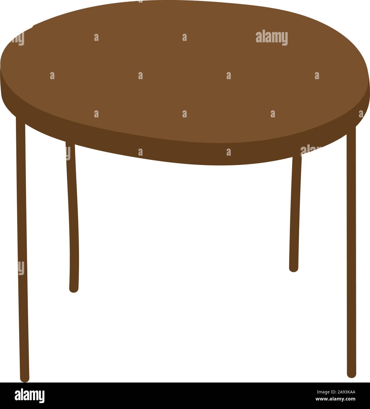 brown round table furniture icon vector illustration Stock Vector Image ...