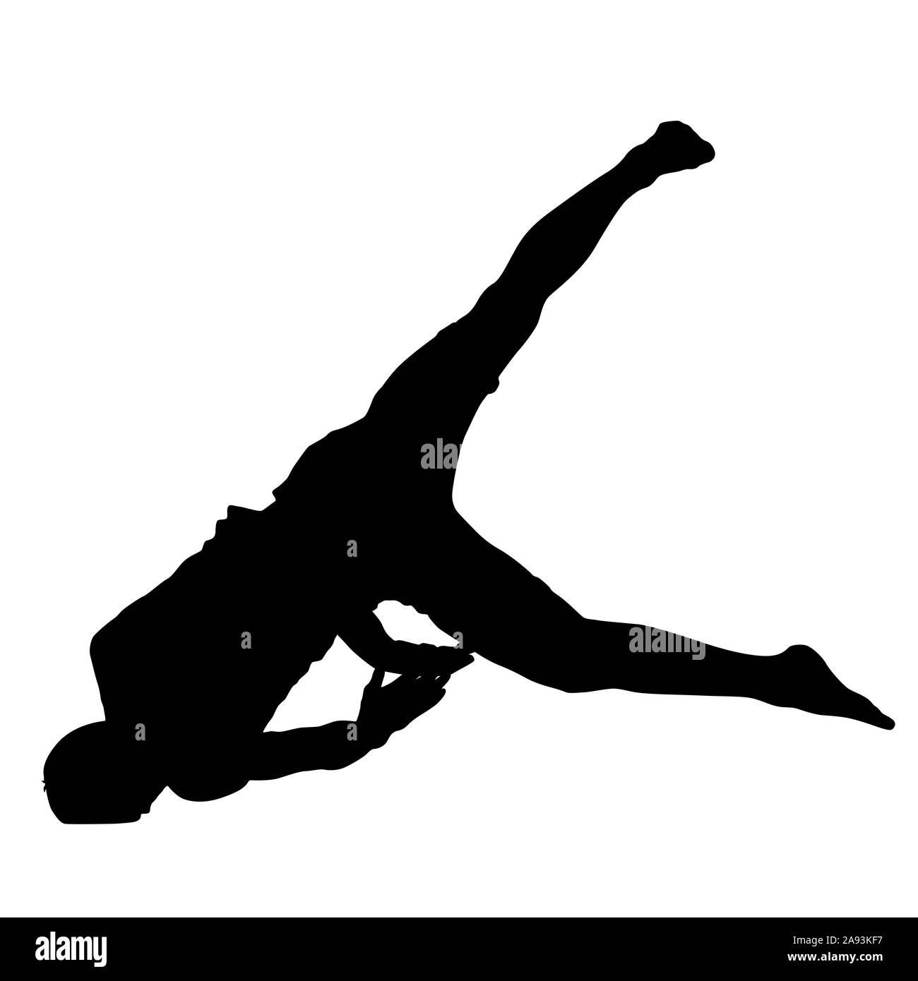 Black Silhouettes breakdancer on a white background Stock Photo - Alamy