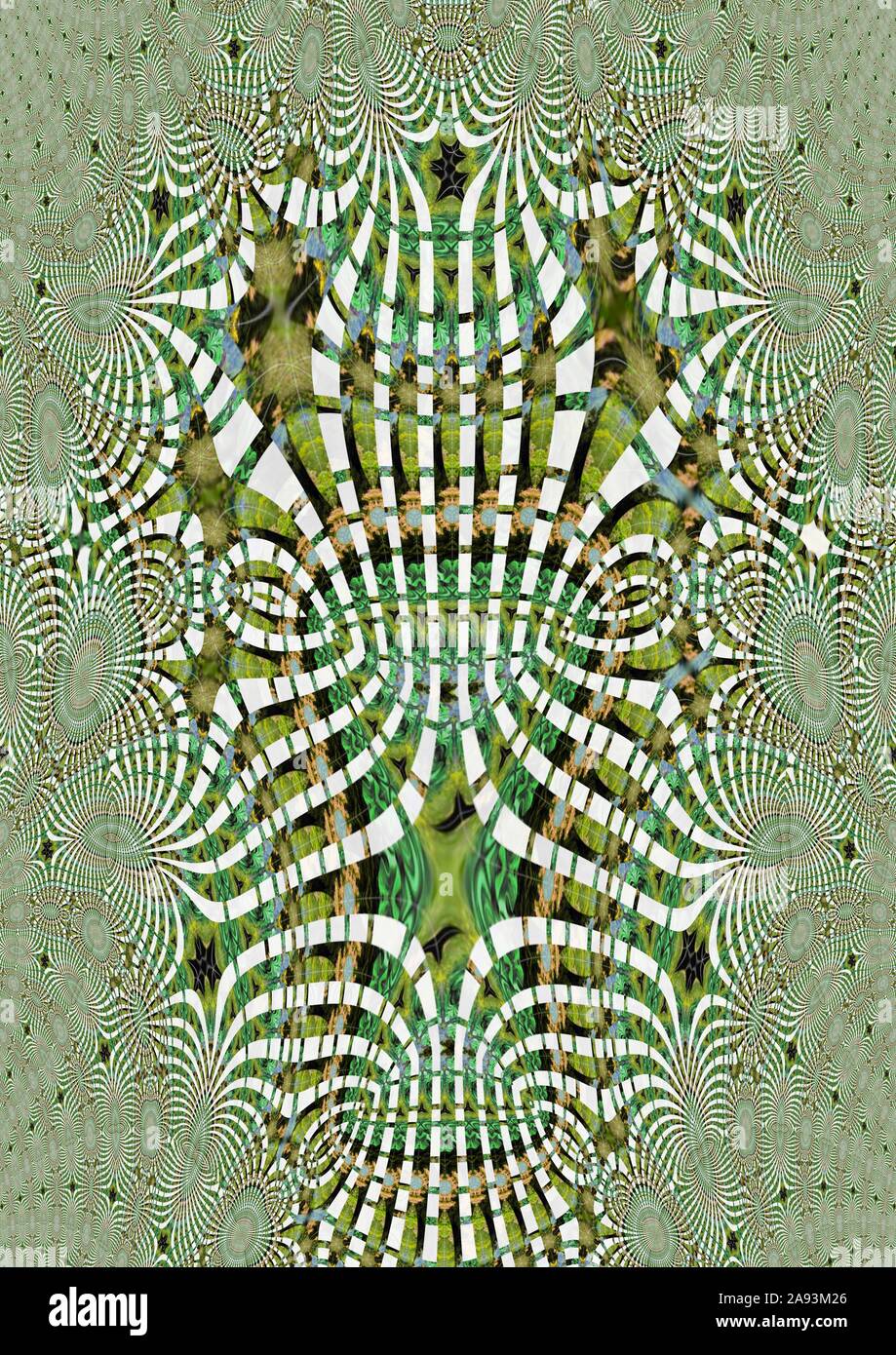 Green fractal design of horse head Stock Photo - Alamy