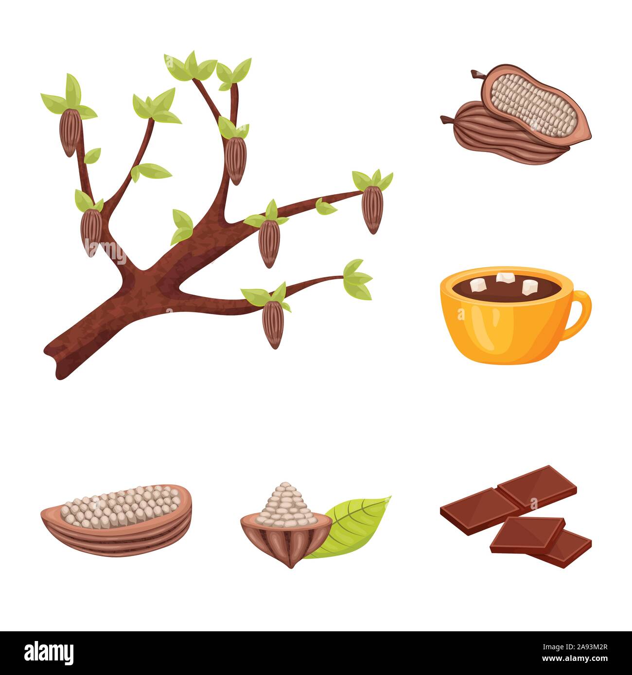 Powder sweetness cocoa Stock Vector Images - Alamy