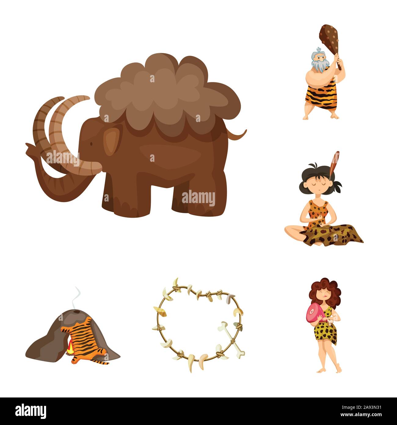 Vector design of ancient and age symbol. Set of ancient and archeology ...