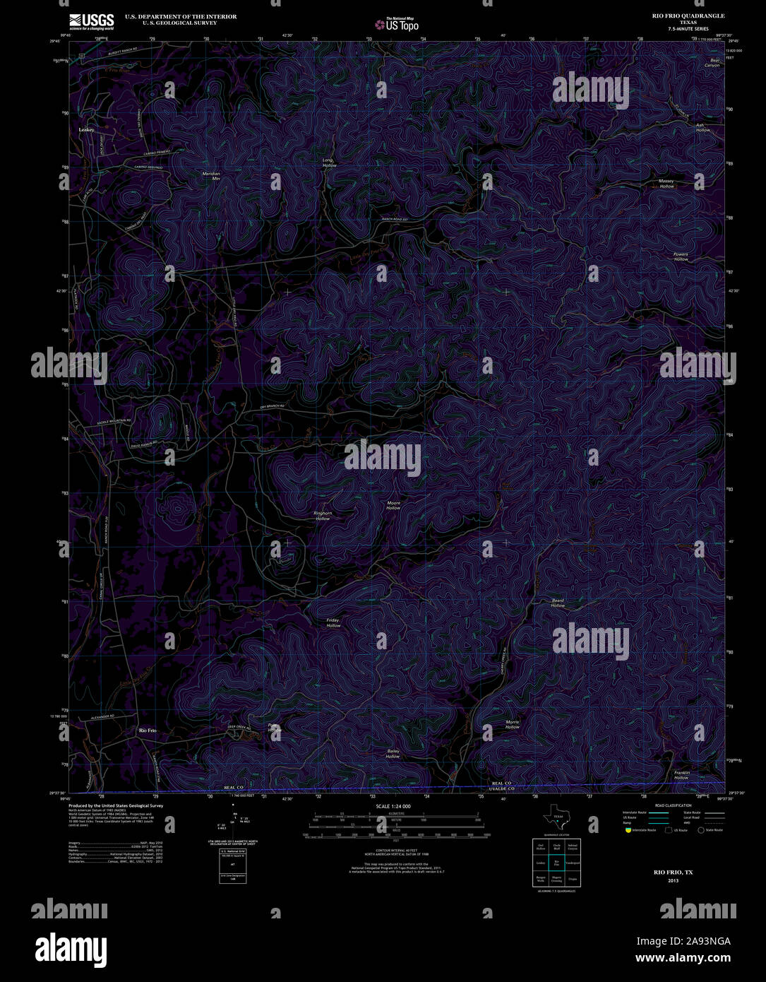 Map of frio hi-res stock photography and images - Alamy