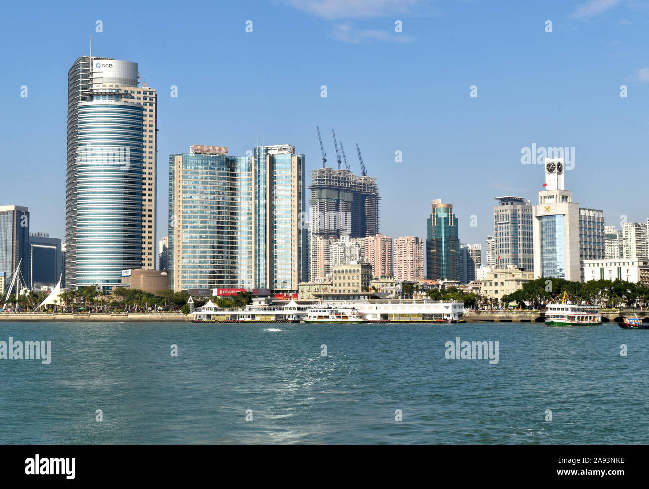 Xiamen city waterfront skyline along East China sea Stock Photo - Alamy