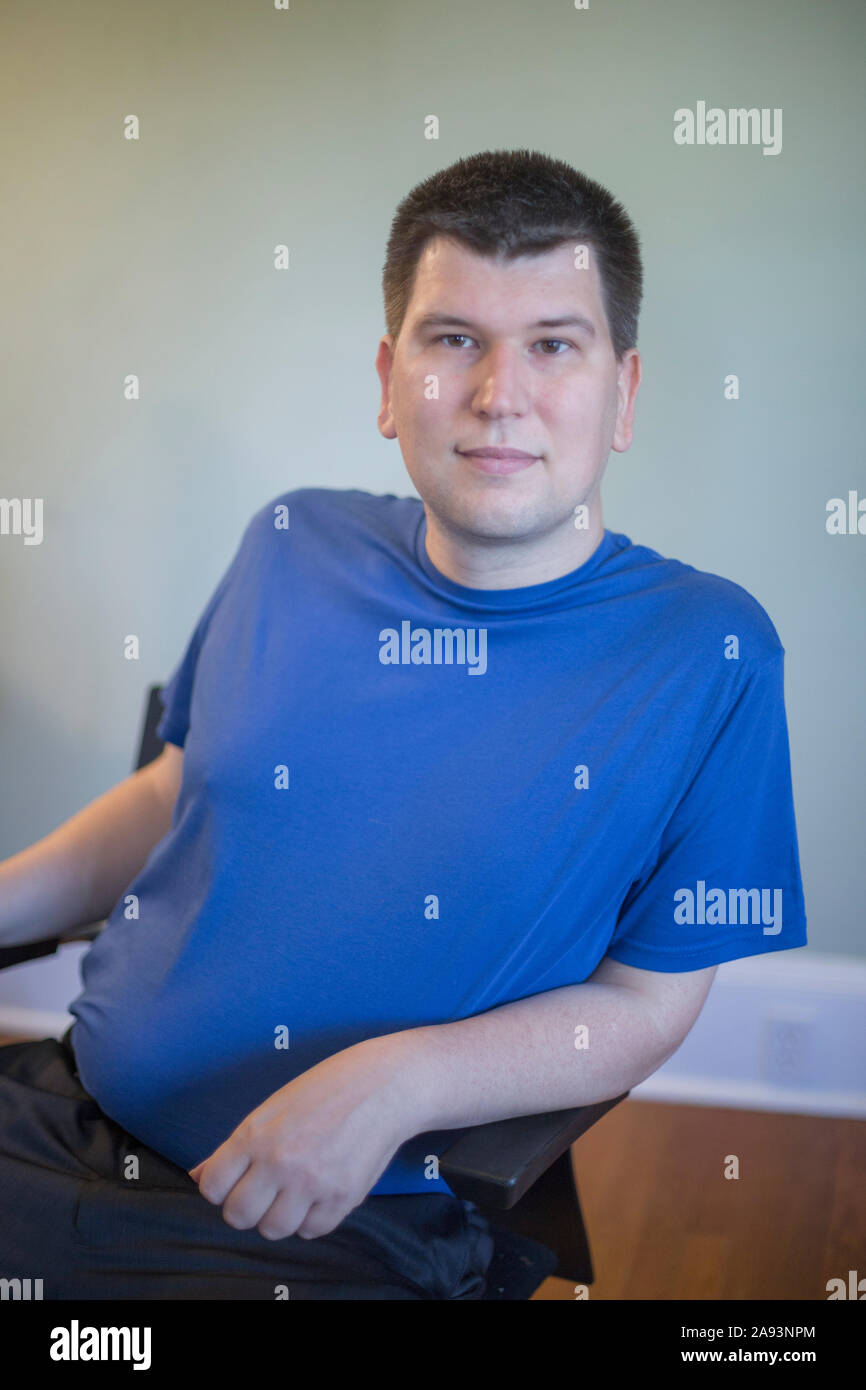 Portrait of a man with Visual Impairment Stock Photo - Alamy