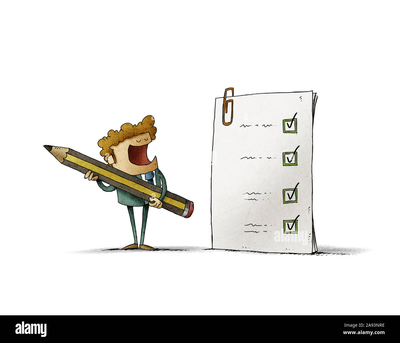 Questionnaire cartoon hi-res stock photography and images - Alamy