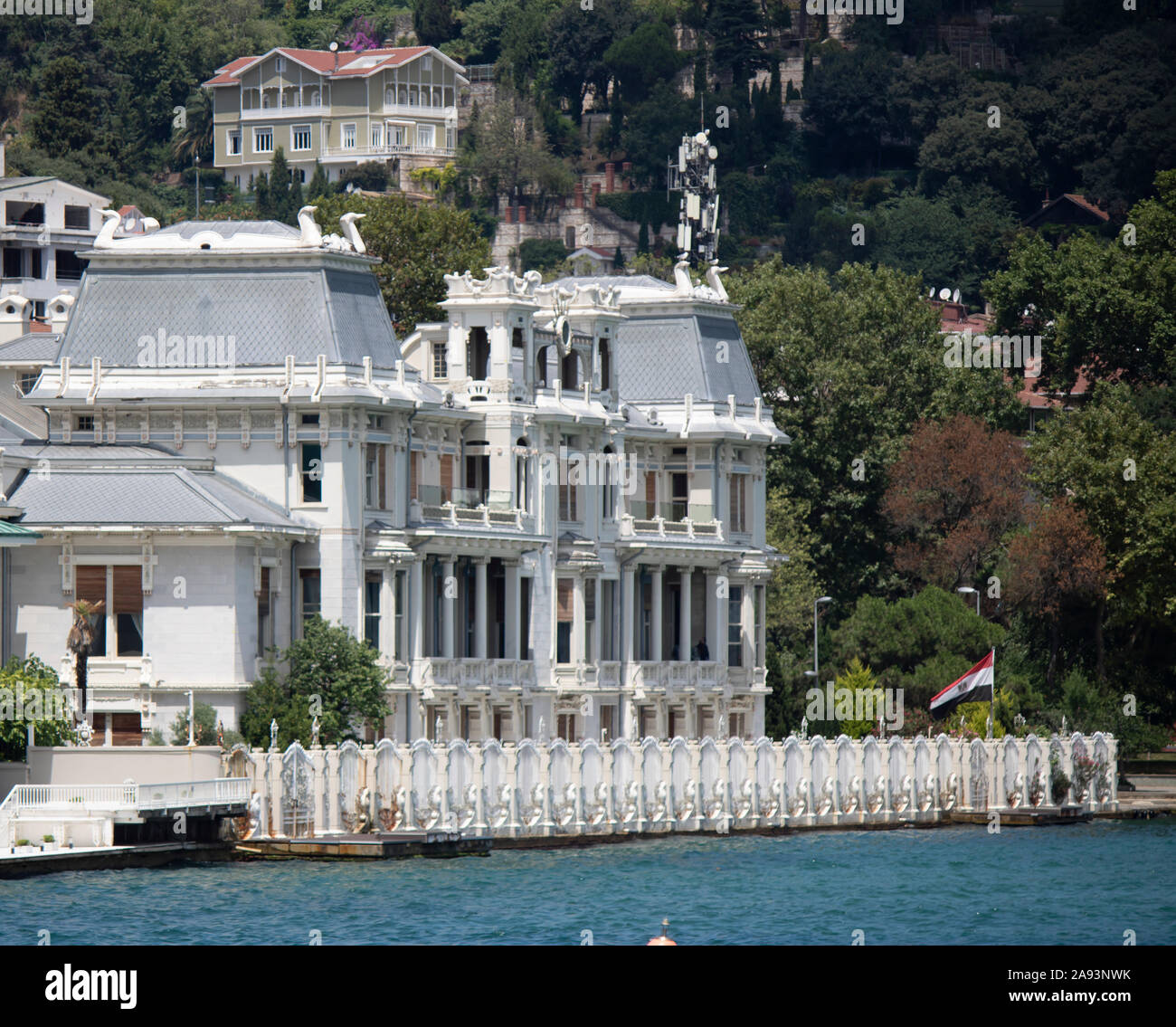 Istanbul, Turkey - August-23, 2019: View of Consulate of Egypt in Bebek ...