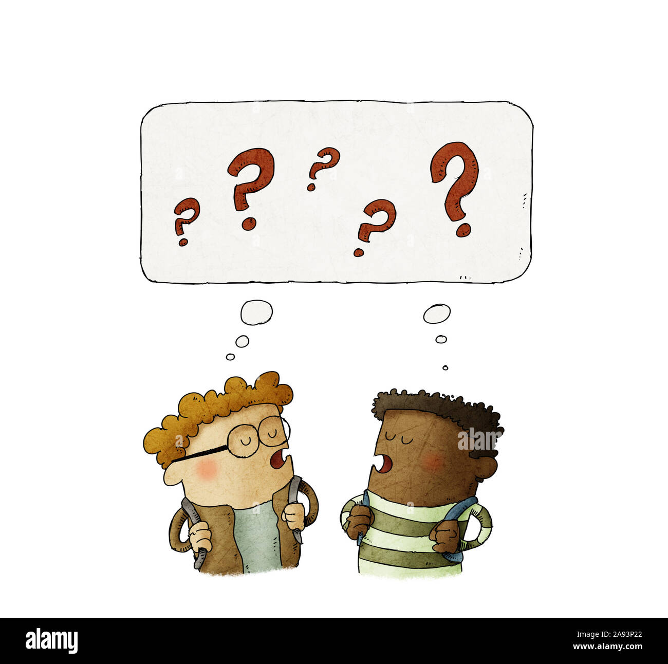 Cartoon school boy bubble hi-res stock photography and images - Alamy