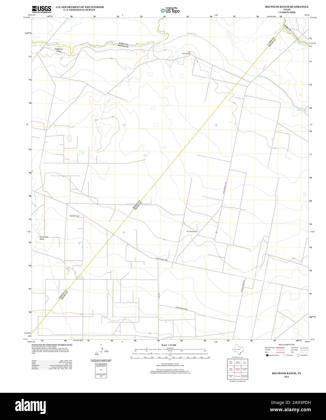 Map of pecos hi-res stock photography and images - Alamy