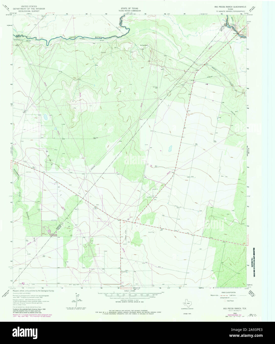 Map of pecos texas hi-res stock photography and images - Alamy