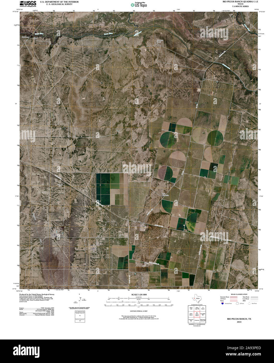 Map of pecos hi-res stock photography and images - Alamy