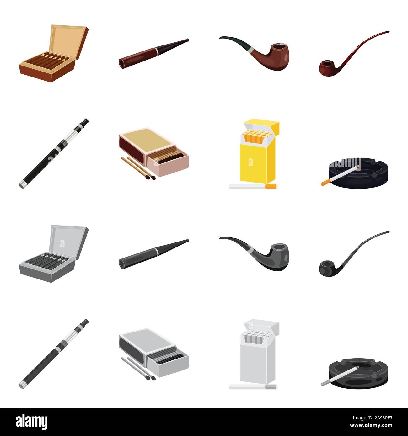 Isolated object of refuse and stop symbol. Collection of refuse and ...