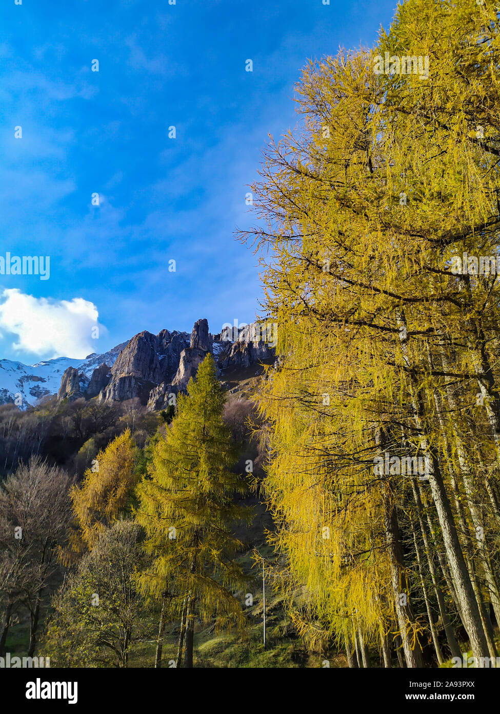 Autumn colors in the alps Stock Photo - Alamy