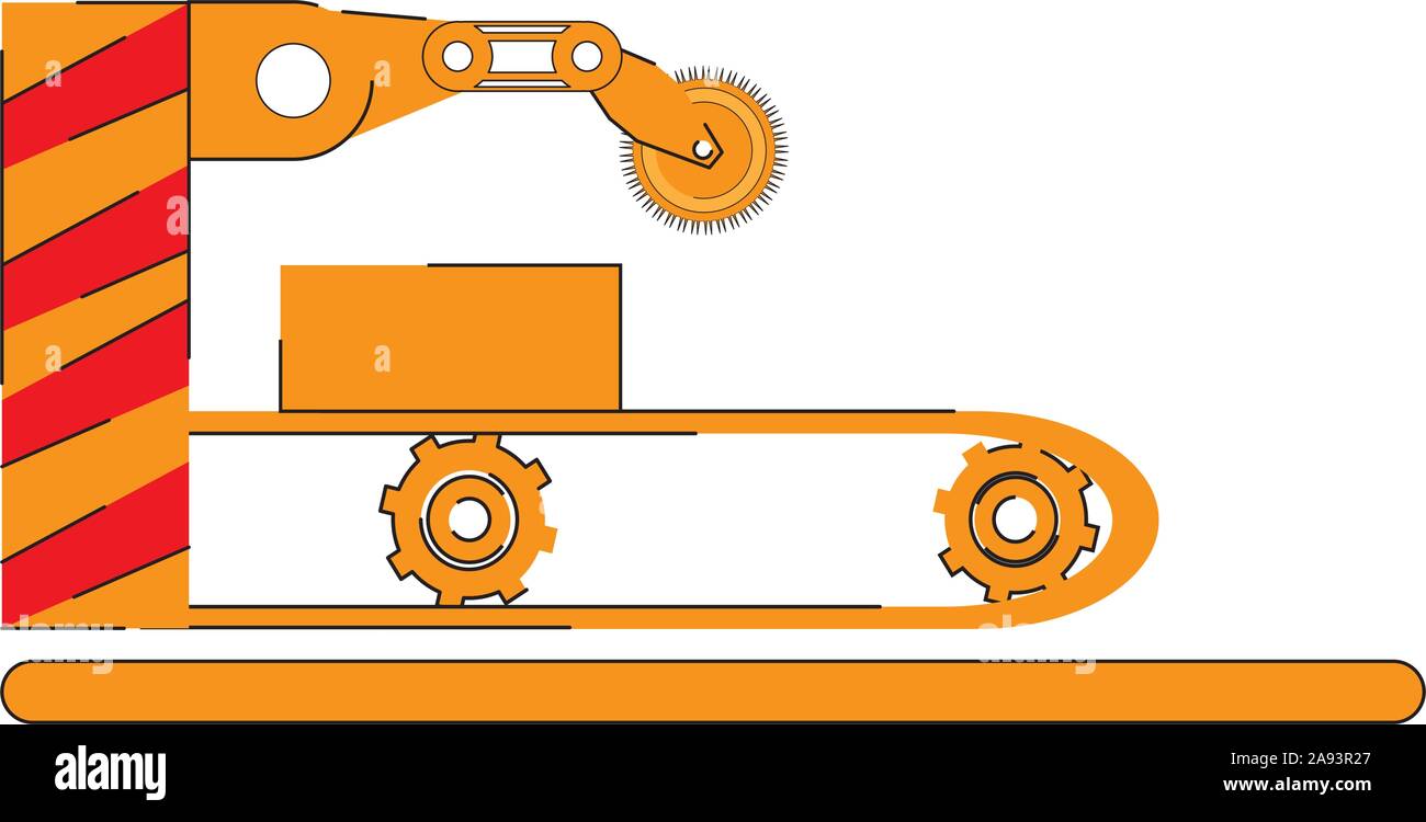Production machinery. Assembly line image - Vector illustration Stock ...