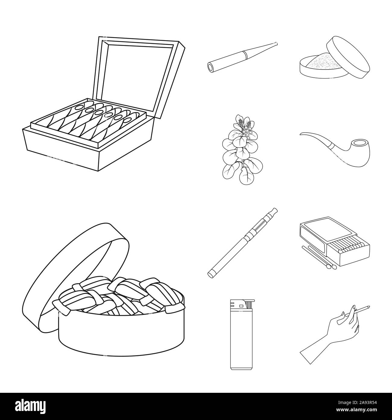 Vector design of health and nicotine logo. Collection of health and ...