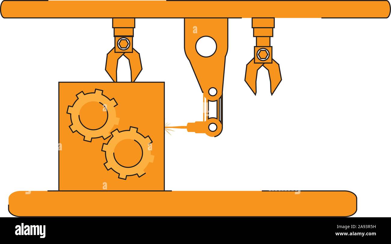 Production machinery. Assembly line image - Vector illustration Stock ...