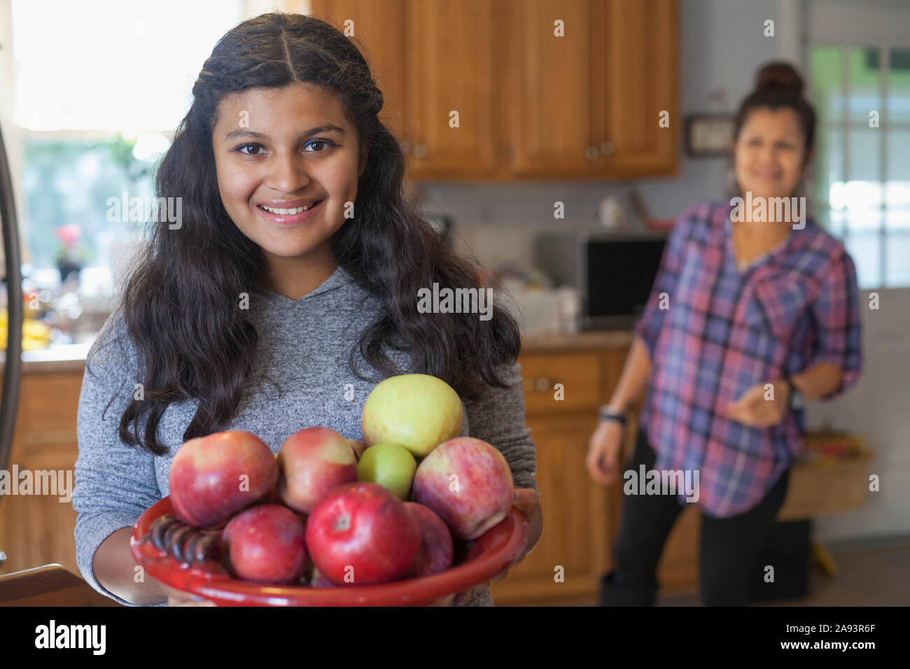Teen with Autism and fruit Stock Photo - Alamy
