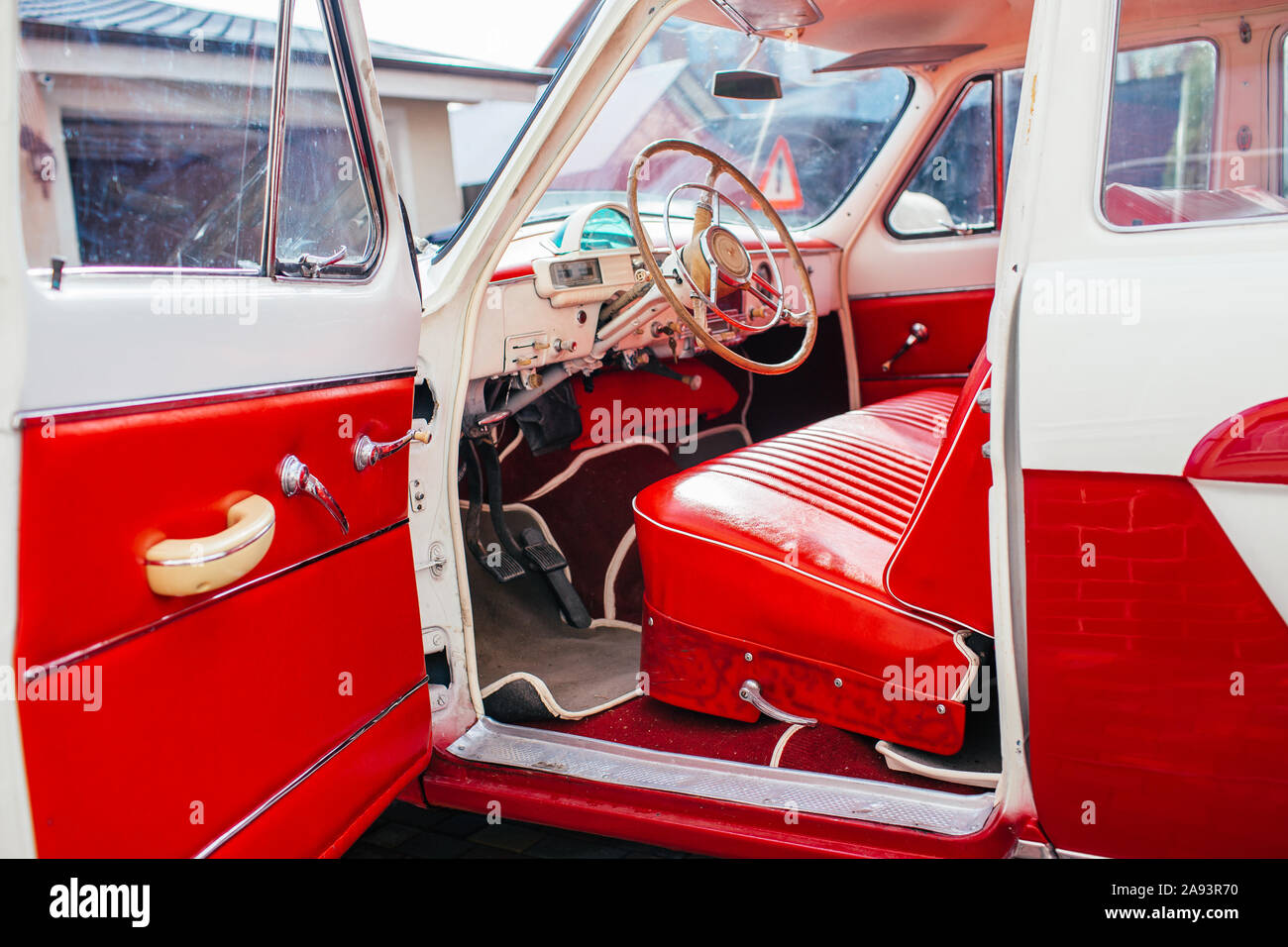 Kaliningrad, Russia - August 22, 2019. Vintage Volga car, Gaz 21 ...