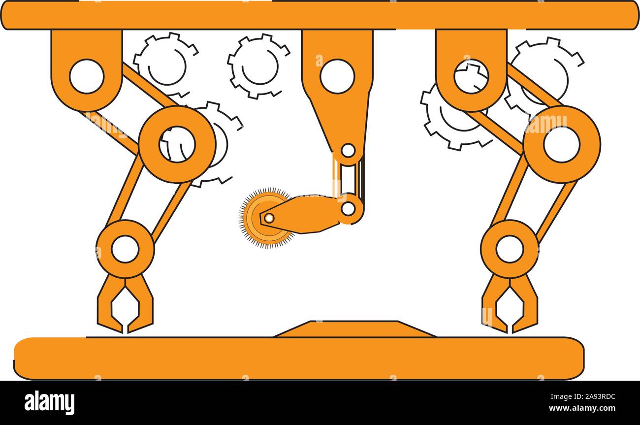 Production machinery. Assembly line image - Vector illustration Stock ...