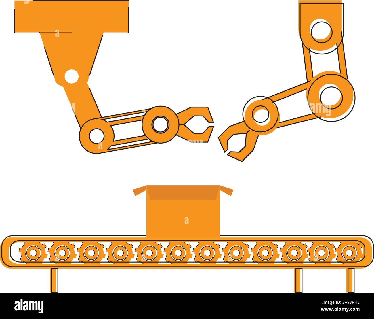 Production machinery. Assembly line image - Vector illustration Stock ...