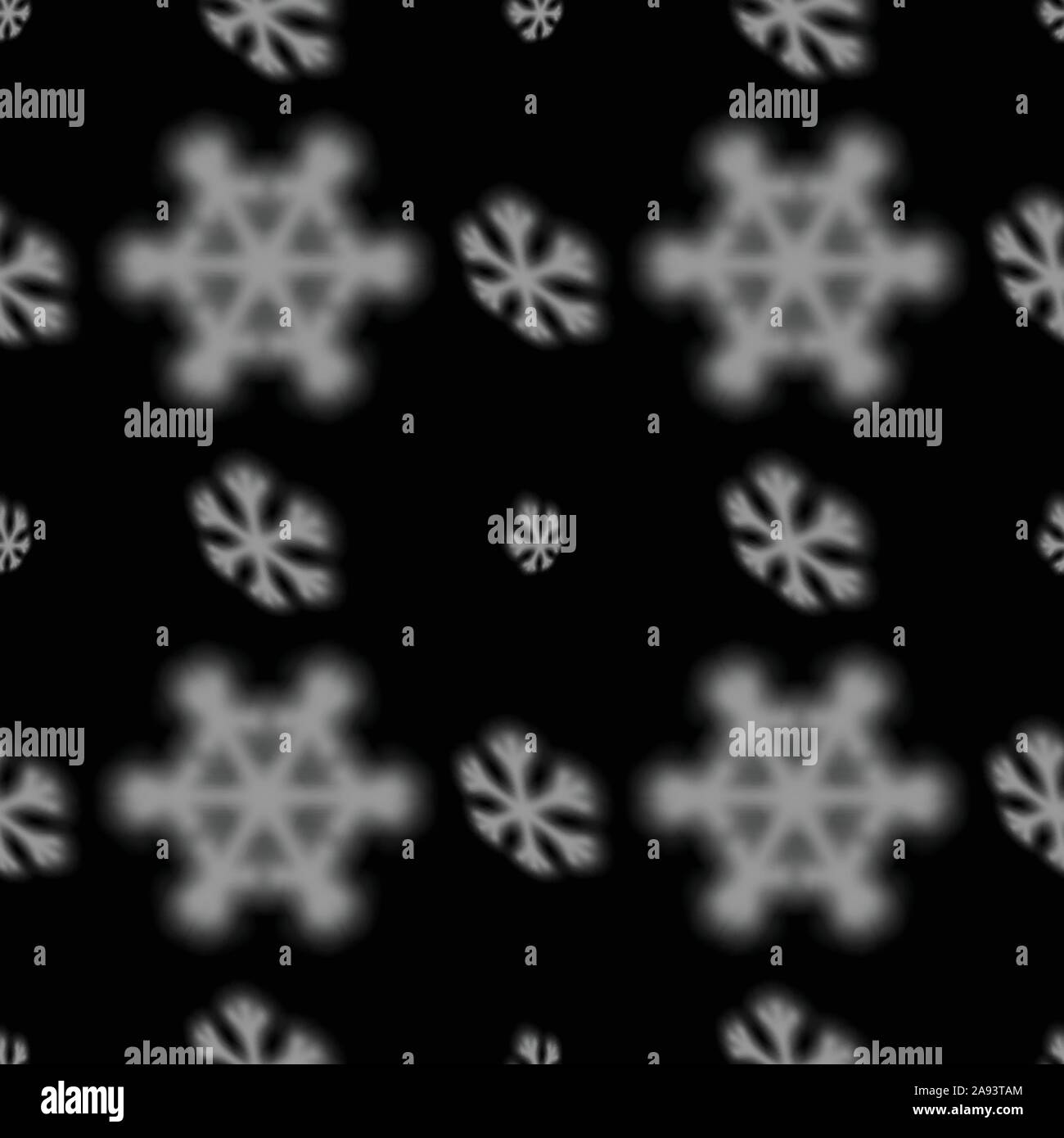 Christmas seamless snowflake pattern with blurred falling snow stars ...