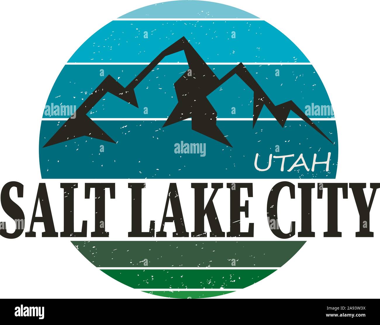 Salt lake city utah skyline view Stock Vector Images - Alamy