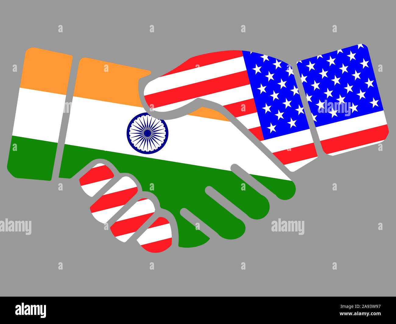 India flag handshake hi-res stock photography and images - Alamy