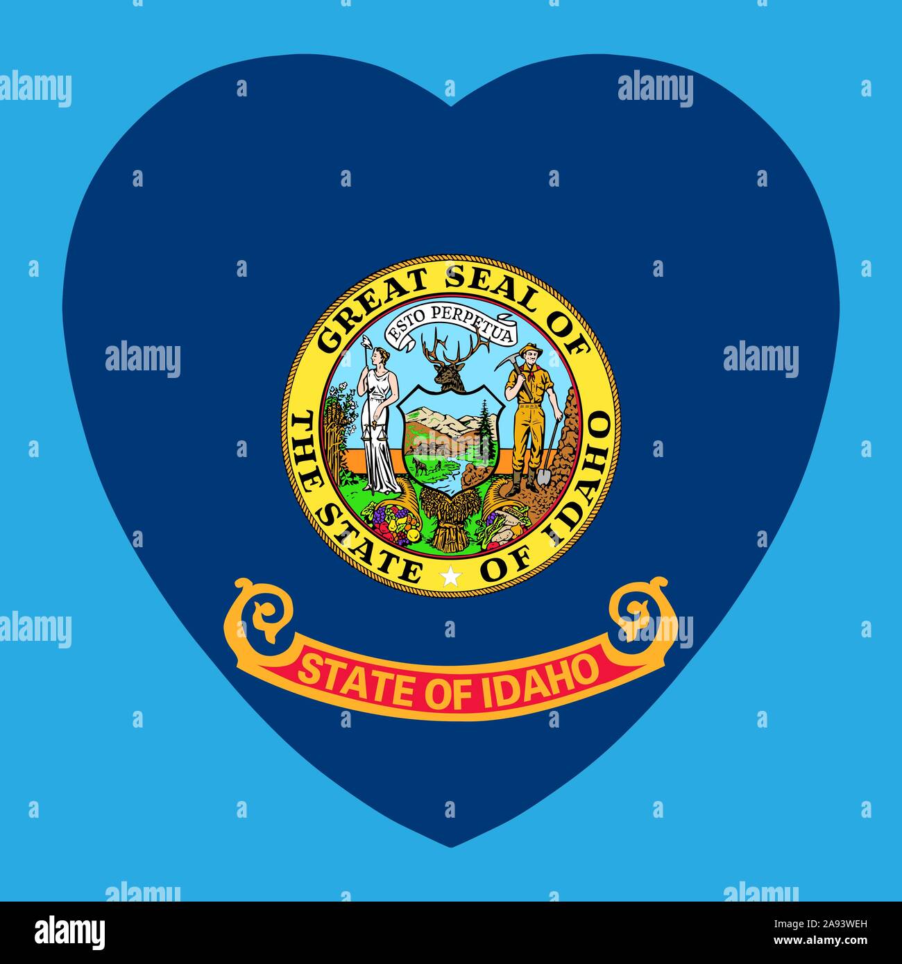 Idaho heart Stock Vector Images - Alamy