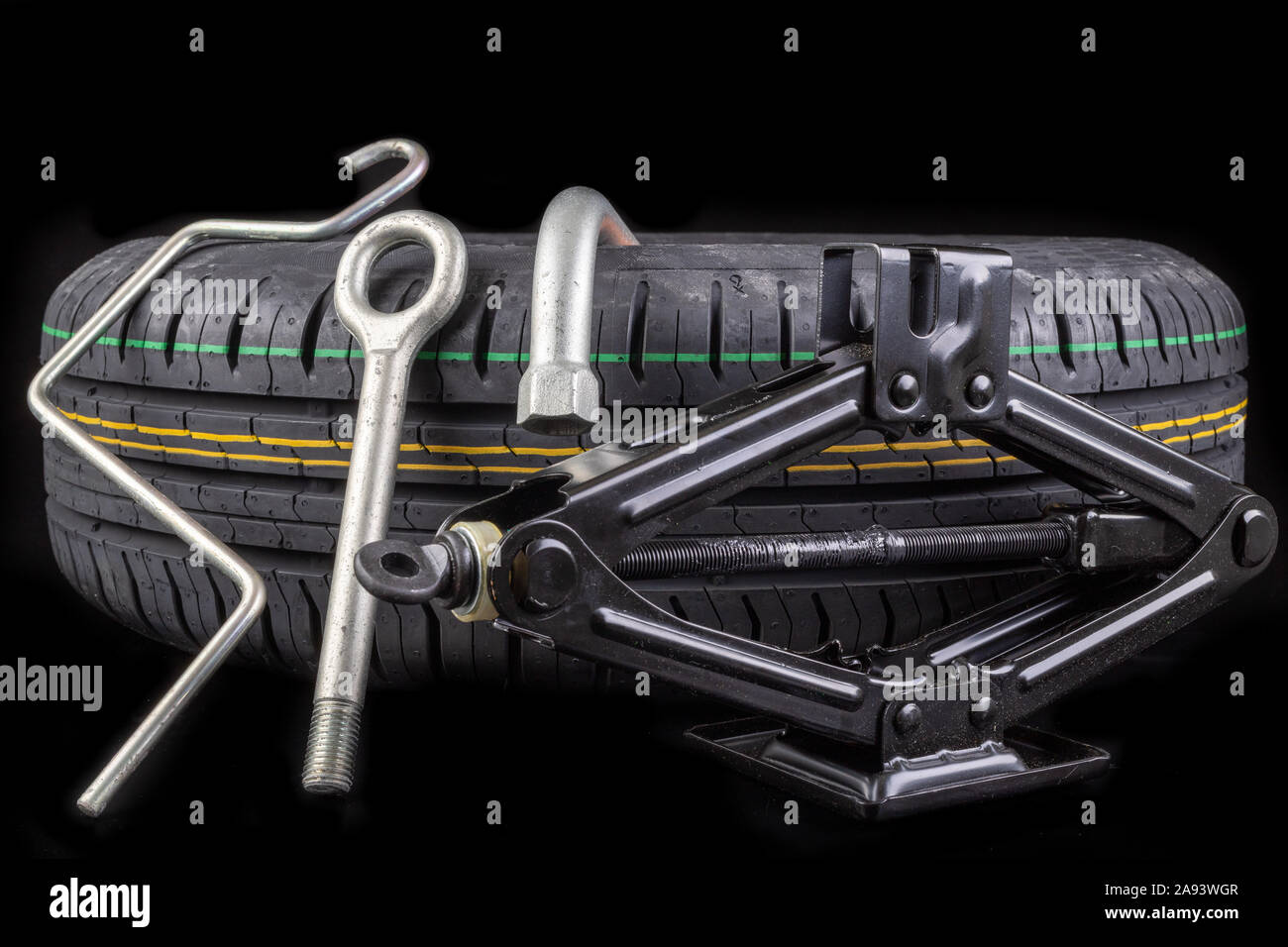 Spare wheel with a set of keys. Spare wheel replacement accessories for ...