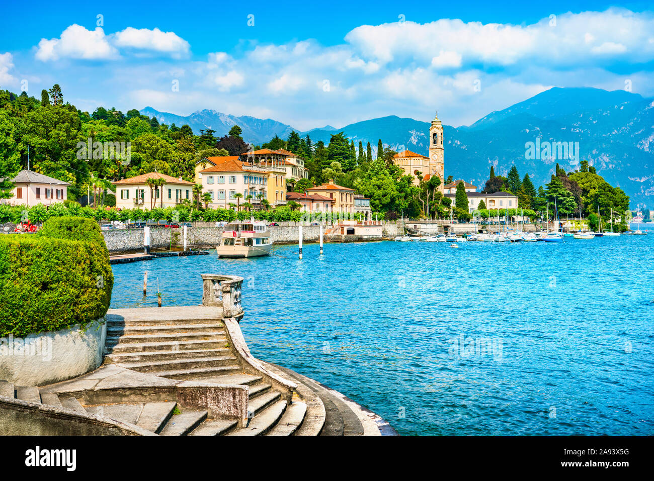 Tremezzo Tremezzina in Como lake district. Italian traditional lake ...