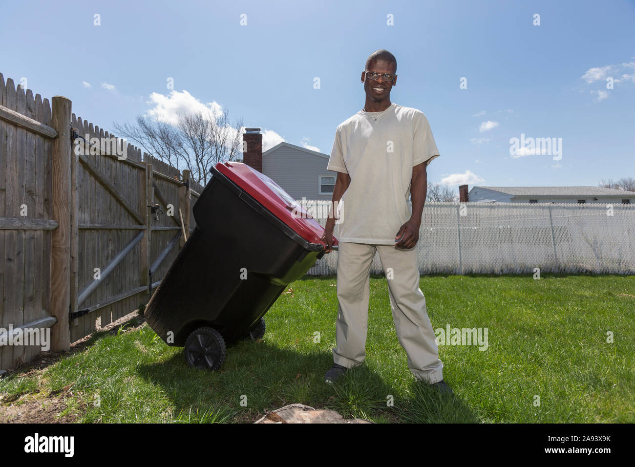 Man Taking Out The Trash