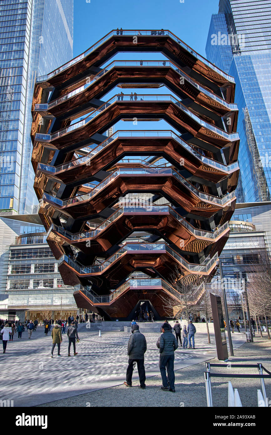 The Vessel, Hudson Yards, New York City, 26th March 2019 Stock Photo ...