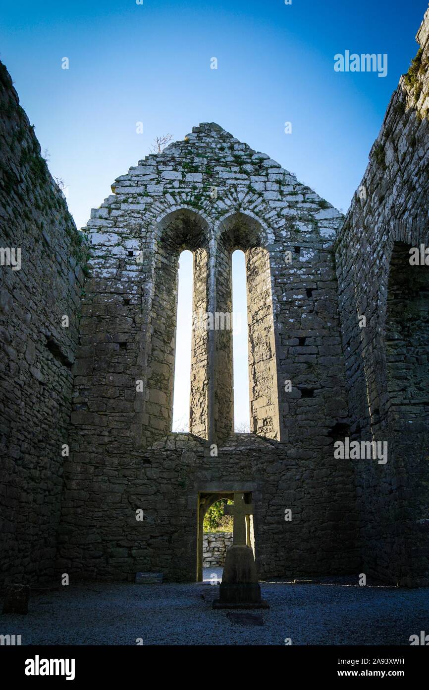 Corcomroe Abbey, The Burren, Ireland Stock Photo - Alamy