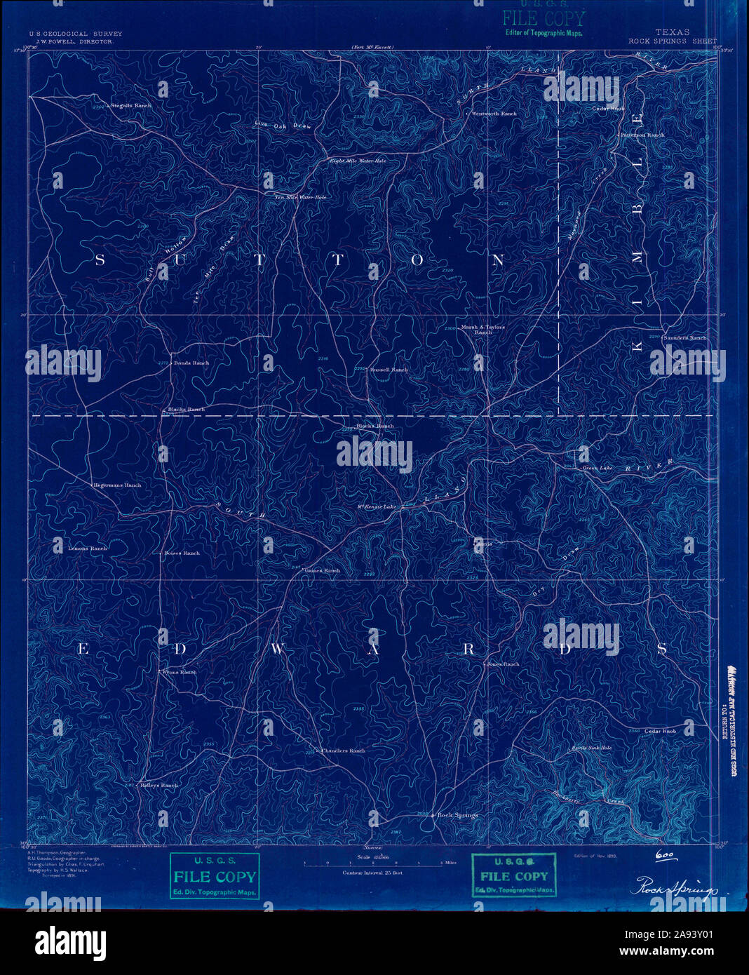 Map of rock springs hi-res stock photography and images - Alamy